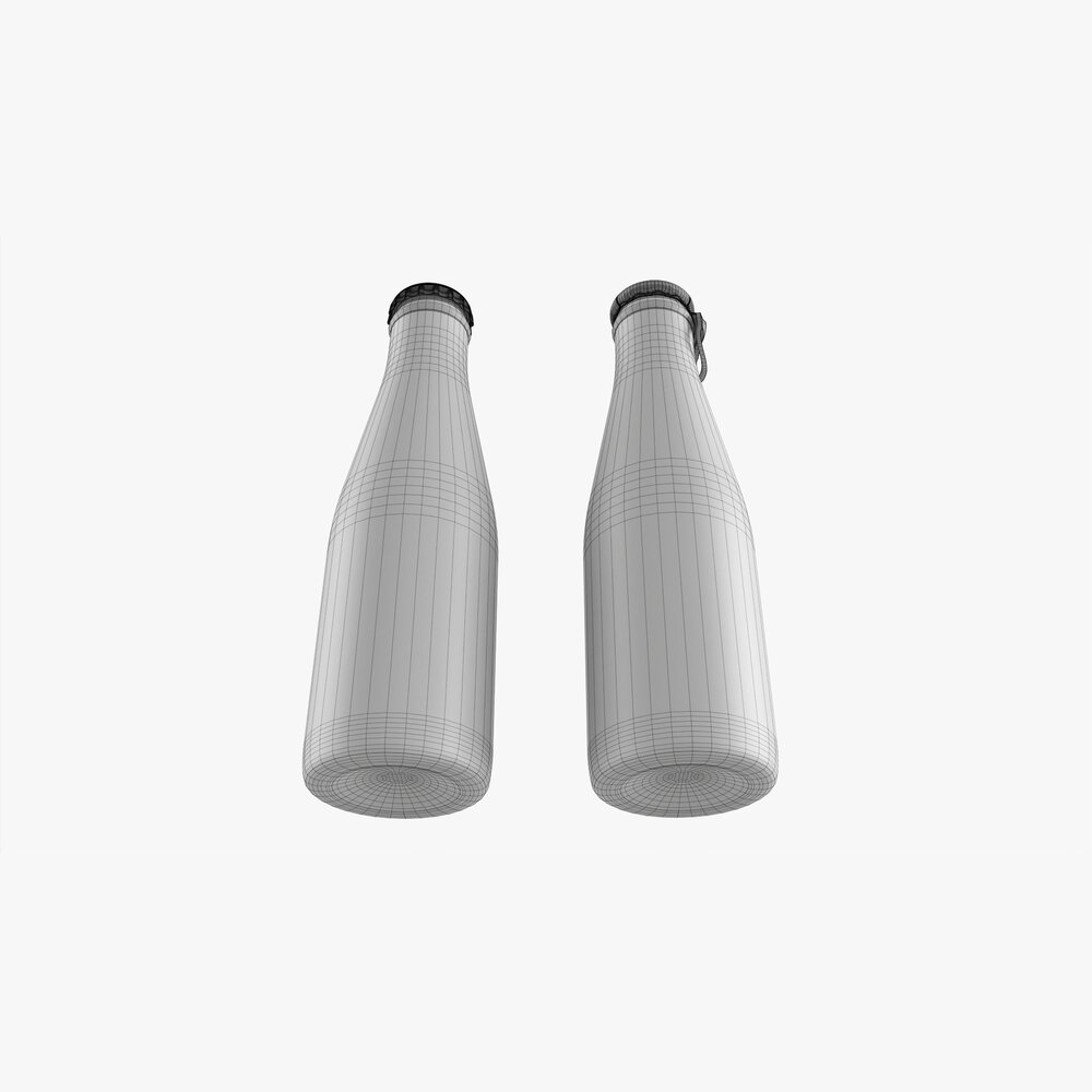 Glass Beverage Bottle with Secure Flip-Top Lid 3D model - Download ...