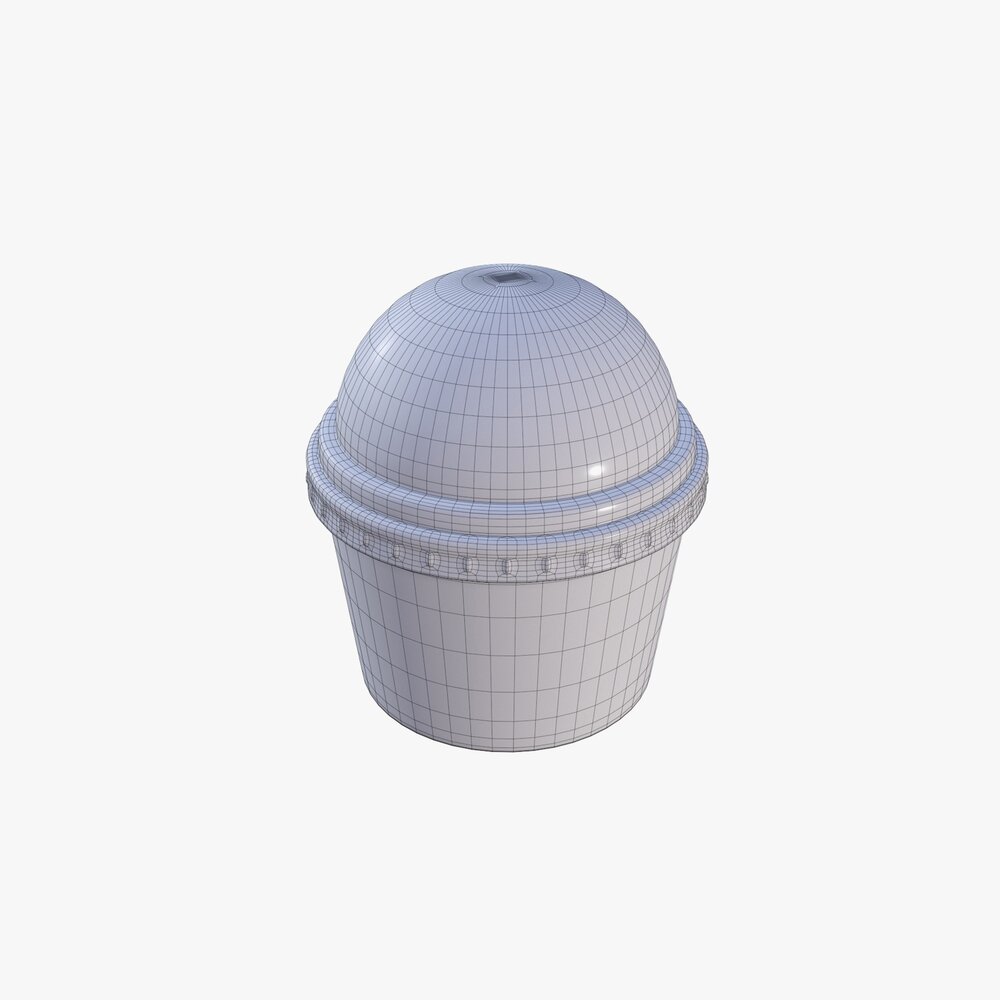 Ice Cream Ball In Plastic Package Box For Mockup 3D model - Download ...