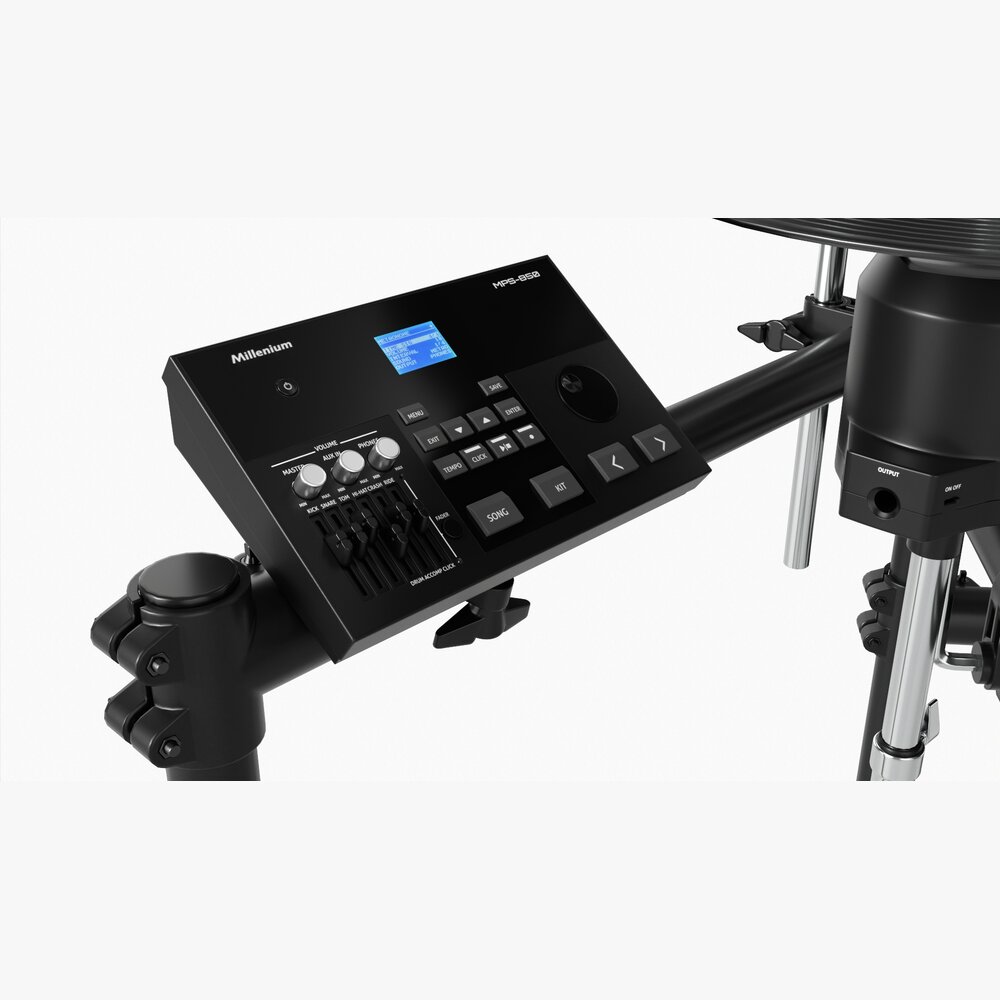 Millenium Mps-850 E-Drum Set 3D model - Download Musical Instruments on ...