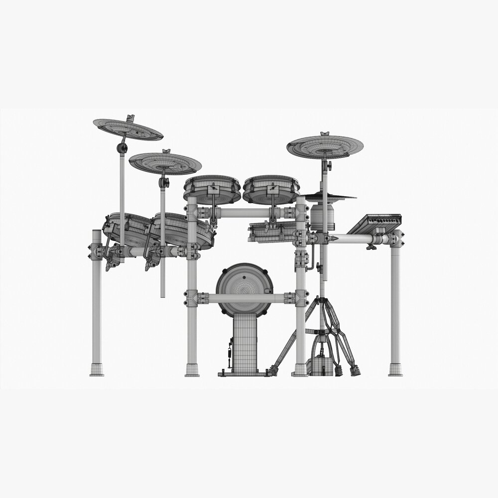 Millenium Mps-850 E-Drum Set 3D model - Download Musical Instruments on ...