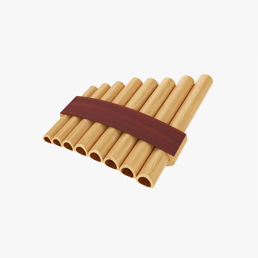 Flauta de Pan com Oito Tubos Modelo 3D - Baixar Instrumentos musicais ...
