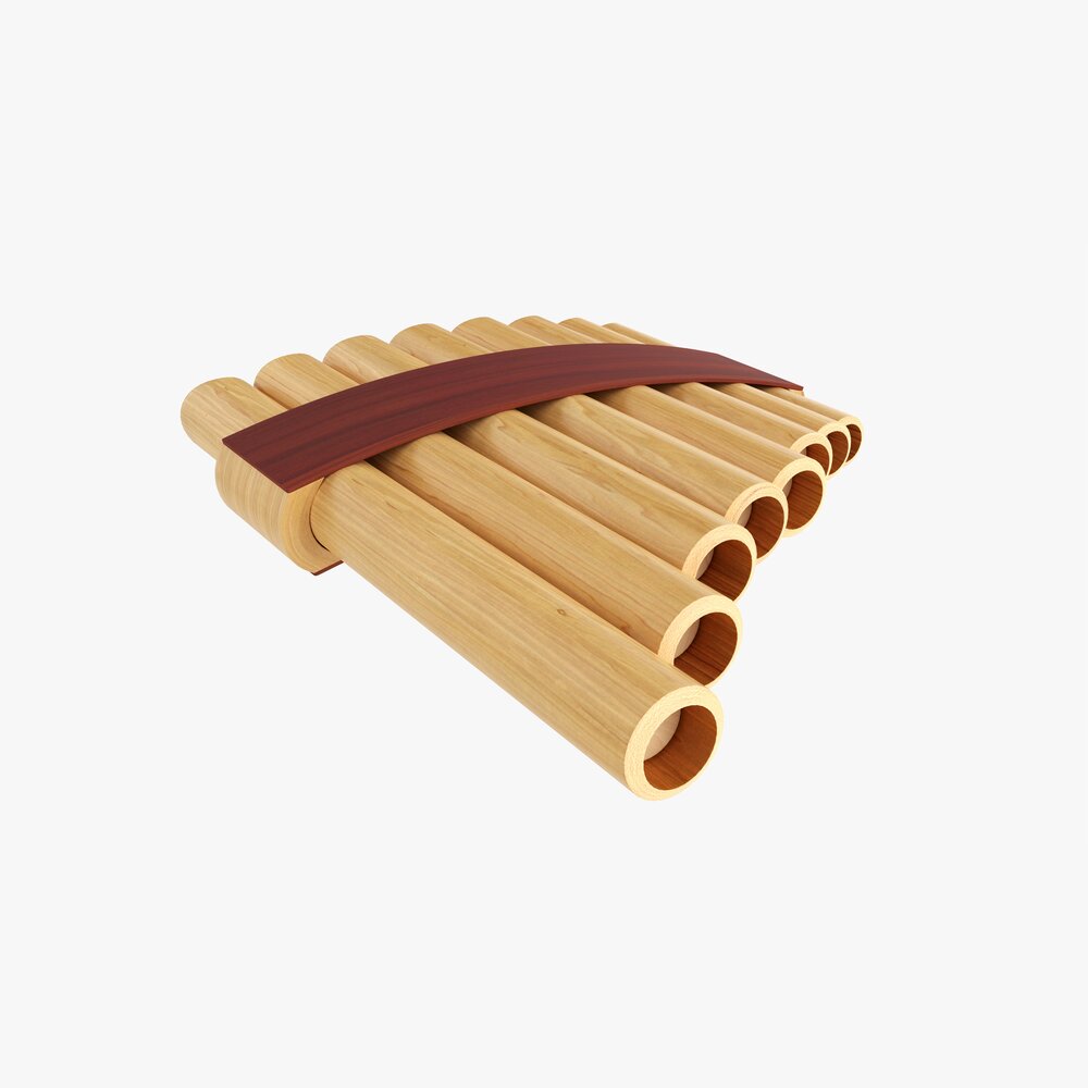 Flauta de Pan com Oito Tubos Modelo 3D - Baixar Instrumentos musicais ...