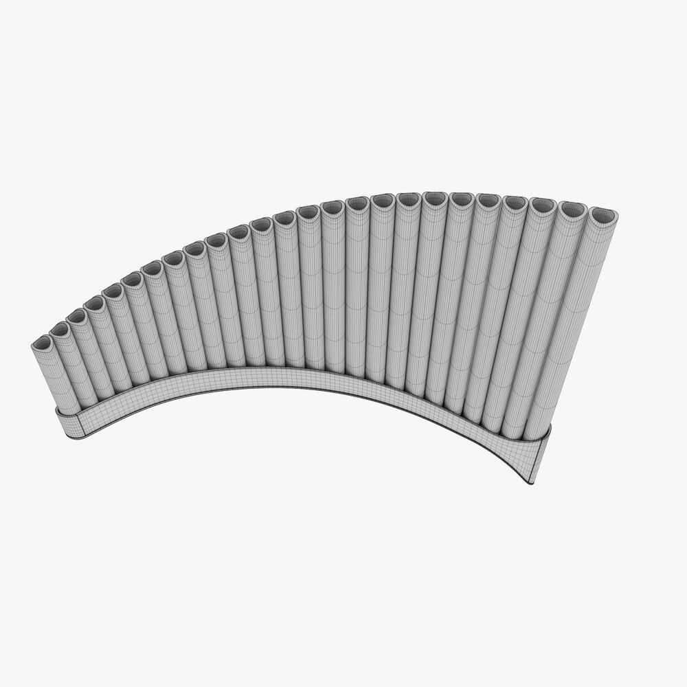 Pan Flute 25-Pipe 3D model - Download Musical Instruments on 3DModels.org