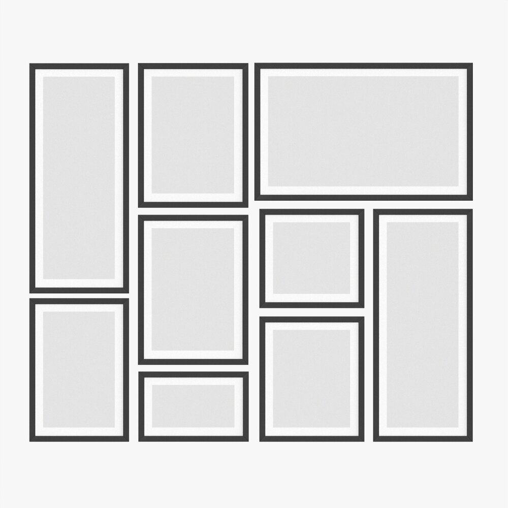 Photo Frame Set 02 3D model - Download Decoration on 3DModels.org