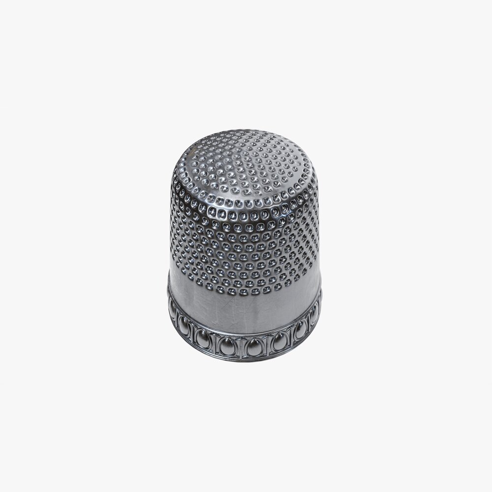 Vintage Metal Thimble 3D model - Download Tools on 3DModels.org