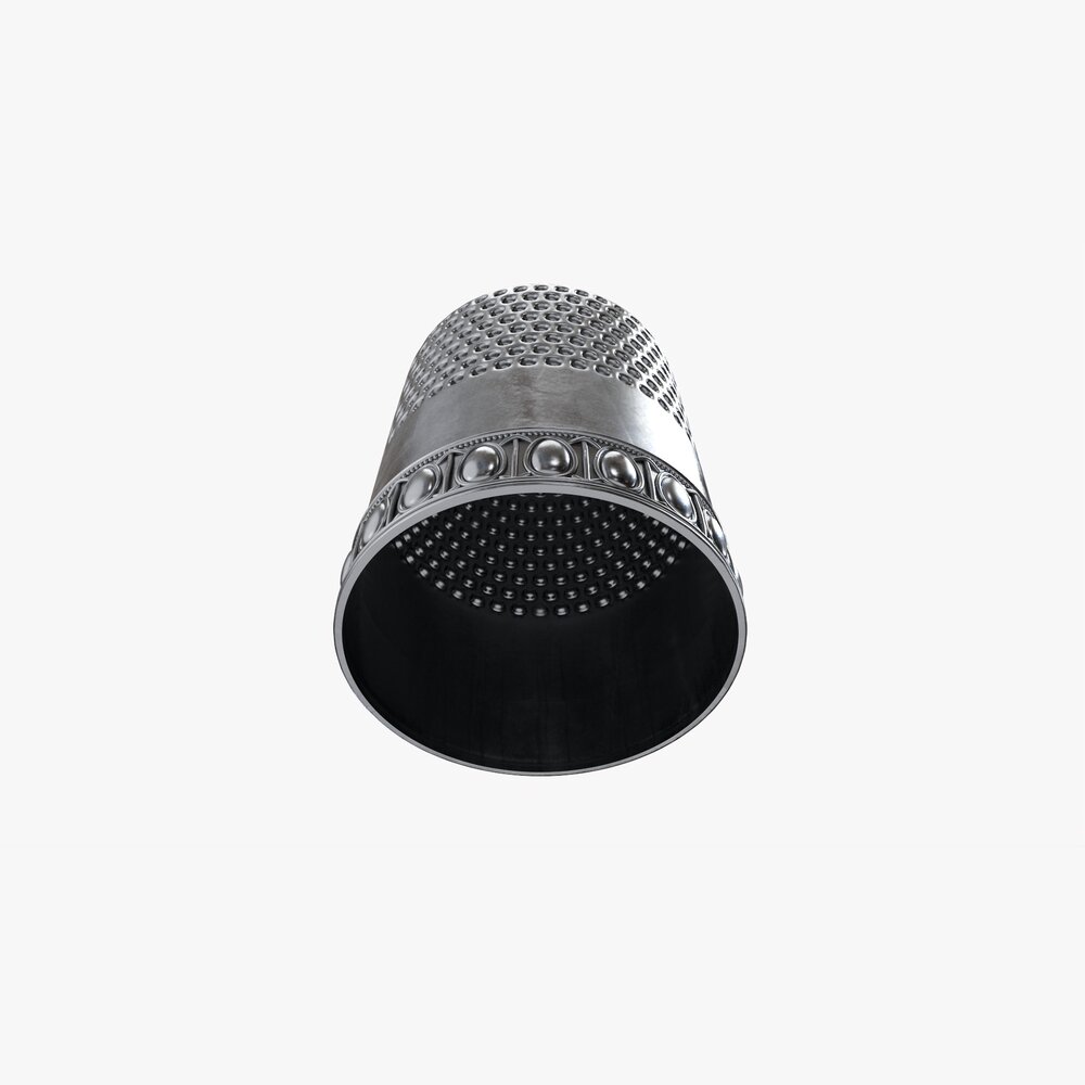 Vintage Metal Thimble 3D model - Download Tools on 3DModels.org