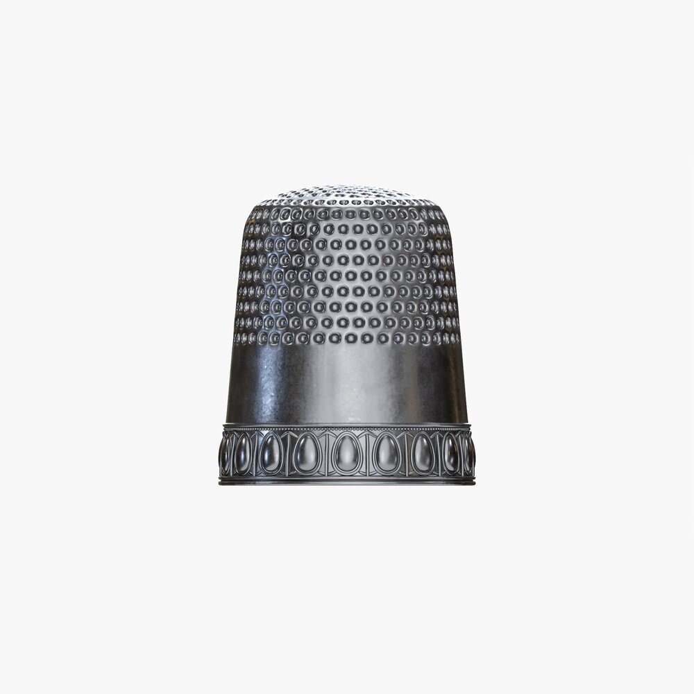 Vintage Metal Thimble 3D model - Download Tools on 3DModels.org