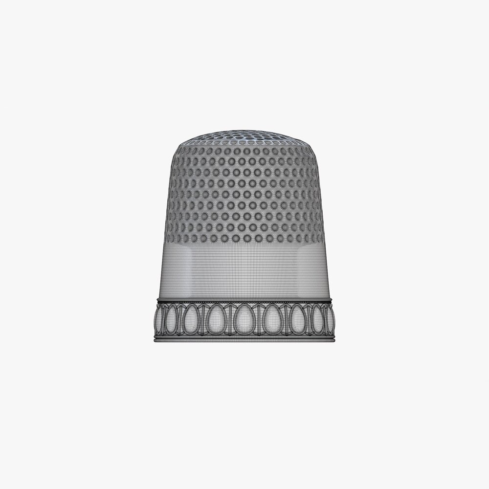 Vintage Metal Thimble 3D model - Download Tools on 3DModels.org