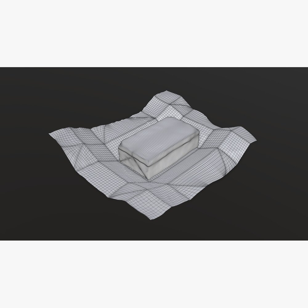 Butter With Paper On Ground 3D model - Download Dairy, Bakery on ...