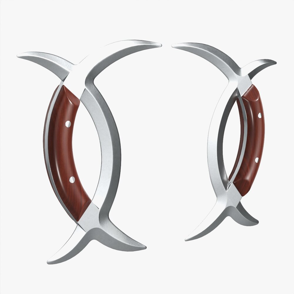 Bagua Moon Knives 3D model - Download Bladed Weapon on 3DModels.org