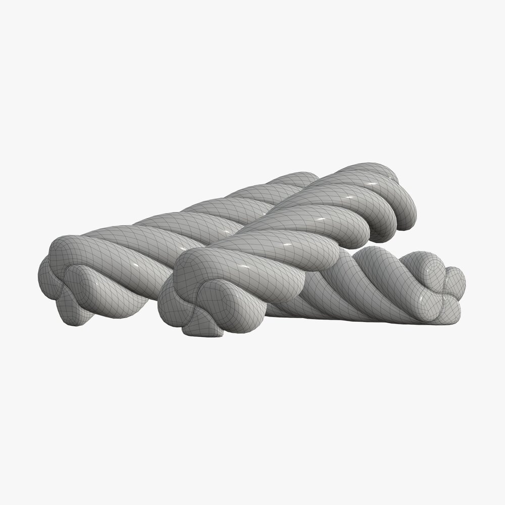 Marshmallows Colorful Candy Spiral Shape 3D model - Download Dessert on ...