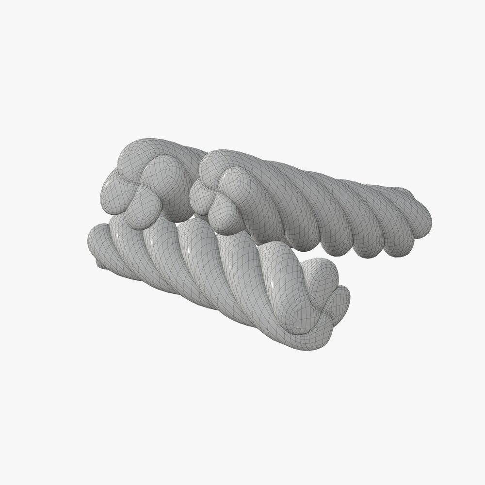 Marshmallows Colorful Candy Spiral Shape 3D model - Download Dessert on ...