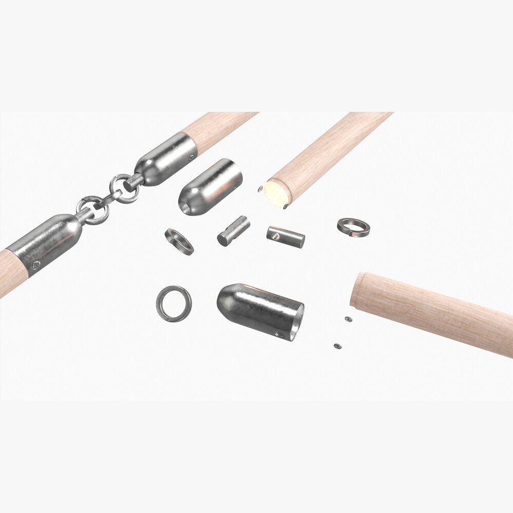 Flail Three Sectional Short 3D model - Download Bladed Weapon on ...