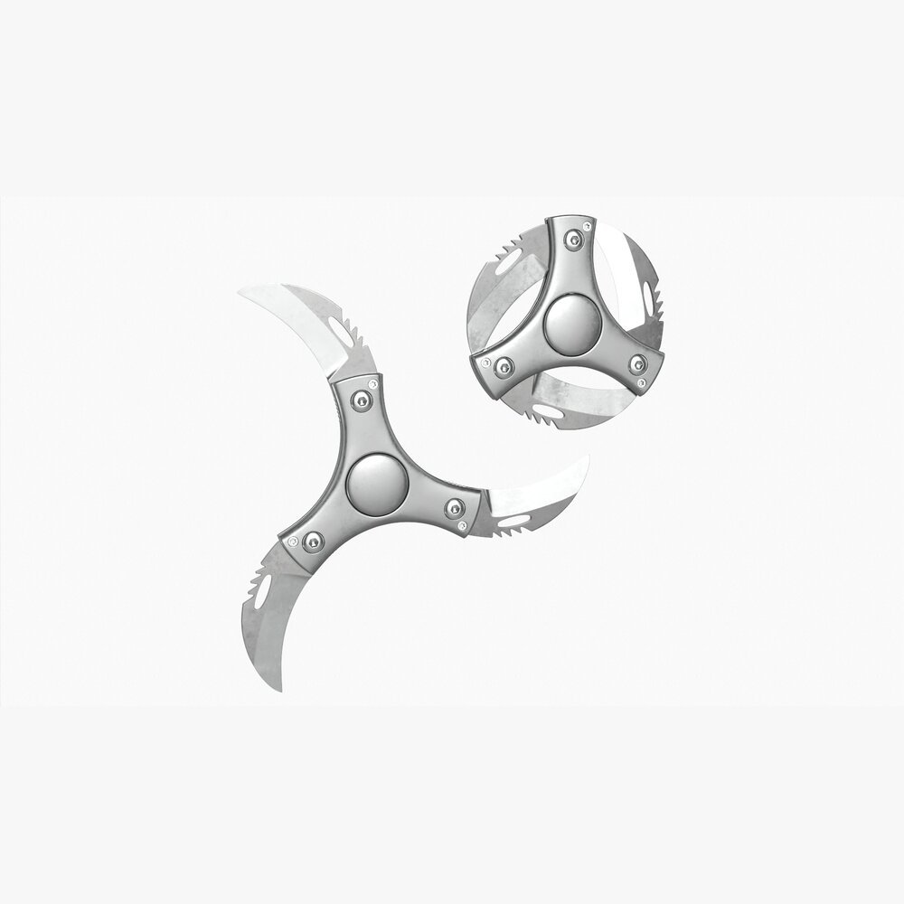Ninja Shuriken Circular Dagger Shinobu 3D model - Download Bladed ...