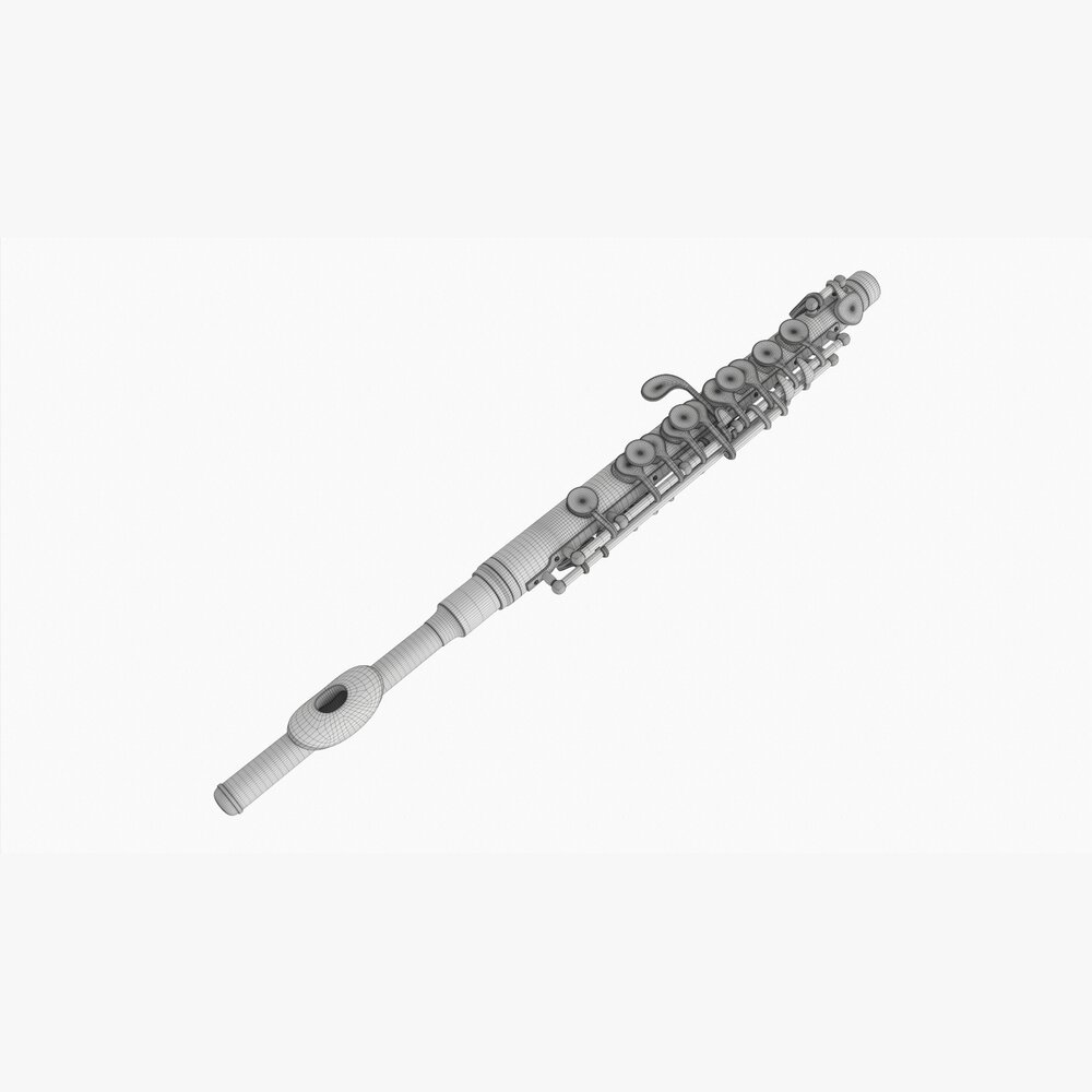 Piccolo Flute 3D model - Download Musical Instruments on 3DModels.org