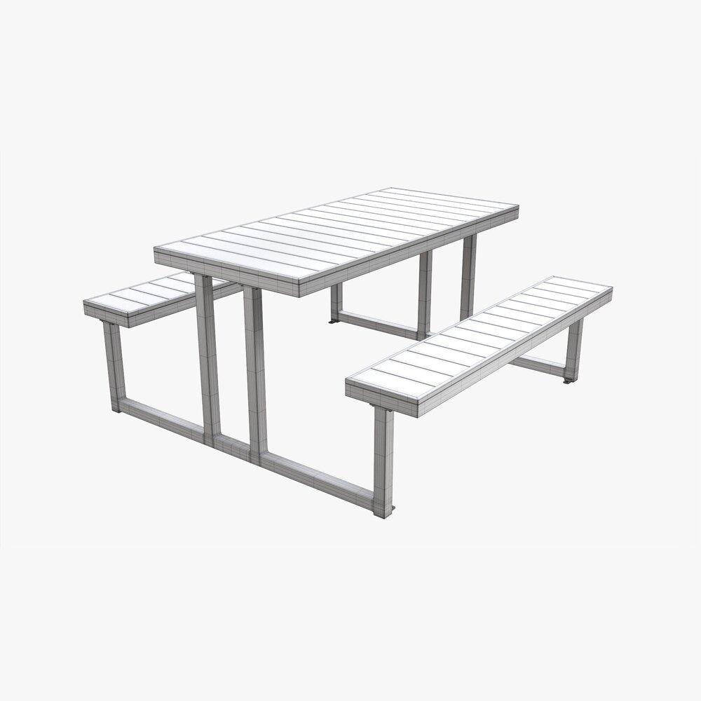 Picnic Table 3D model - Download Table on 3DModels.org