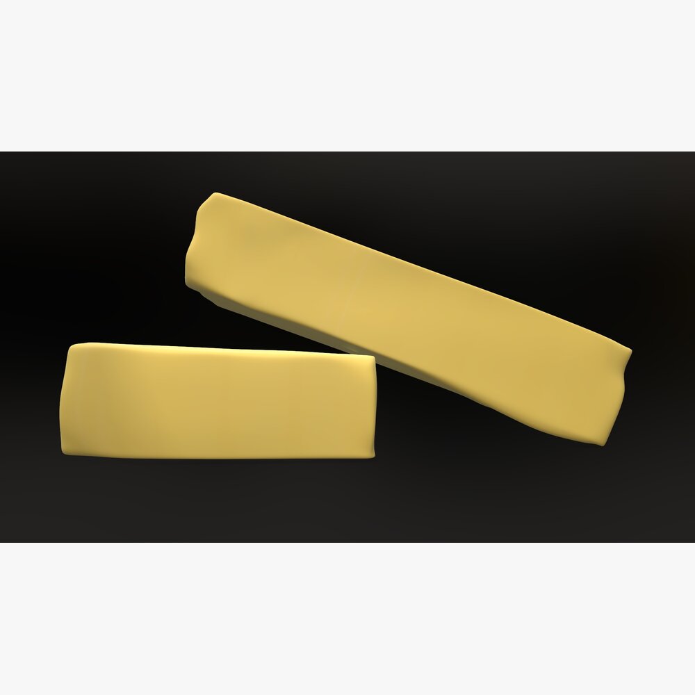 Butter Slices On Ground 3D model - Download Dairy, Bakery on 3DModels.org