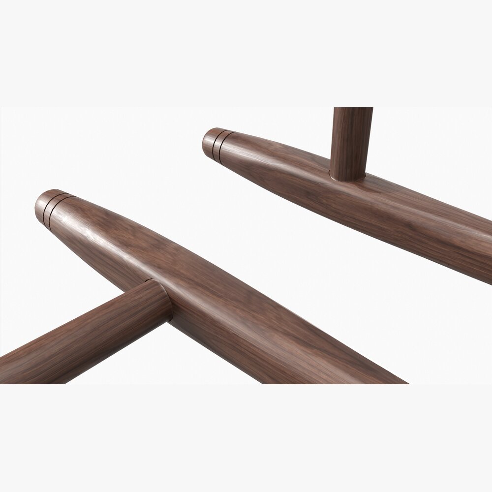 Tonfa Okinawa Wood 3D model - Download Bladed Weapon on 3DModels.org