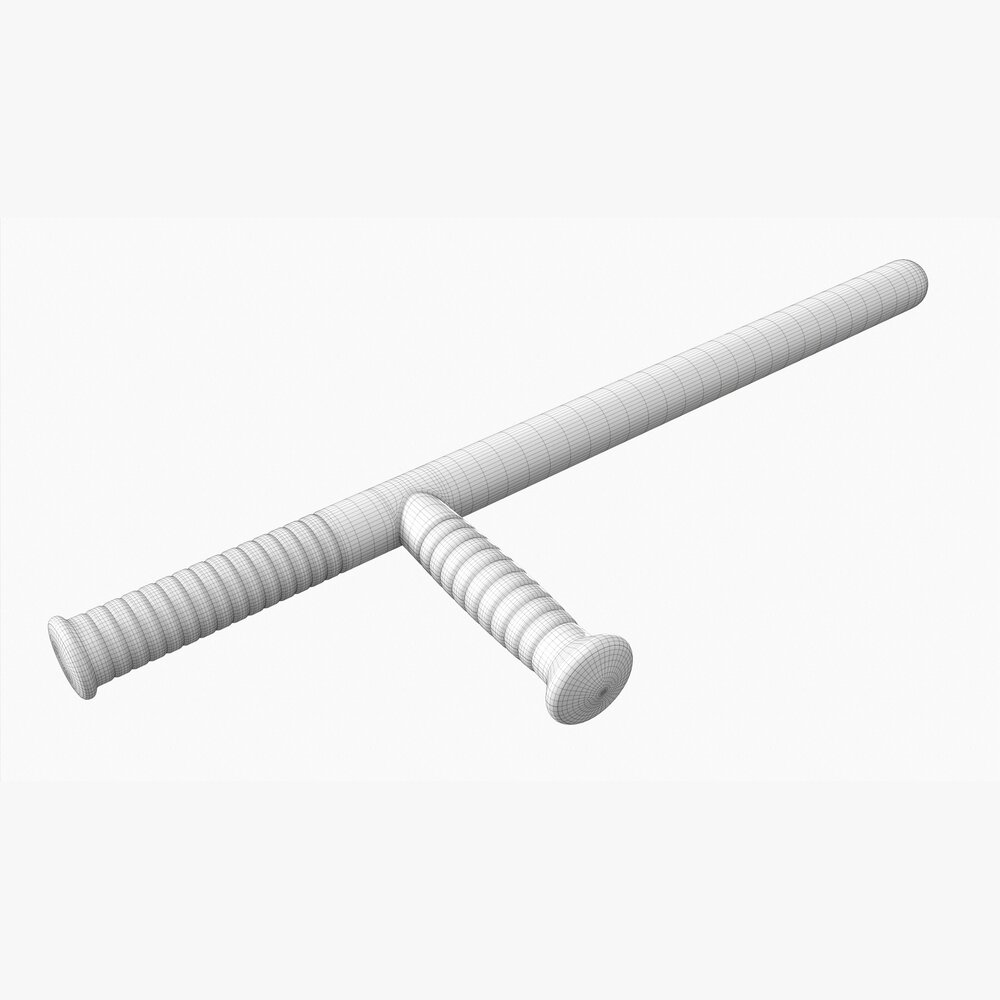 Tonfa Plastic 3D model - Download Bladed Weapon on 3DModels.org