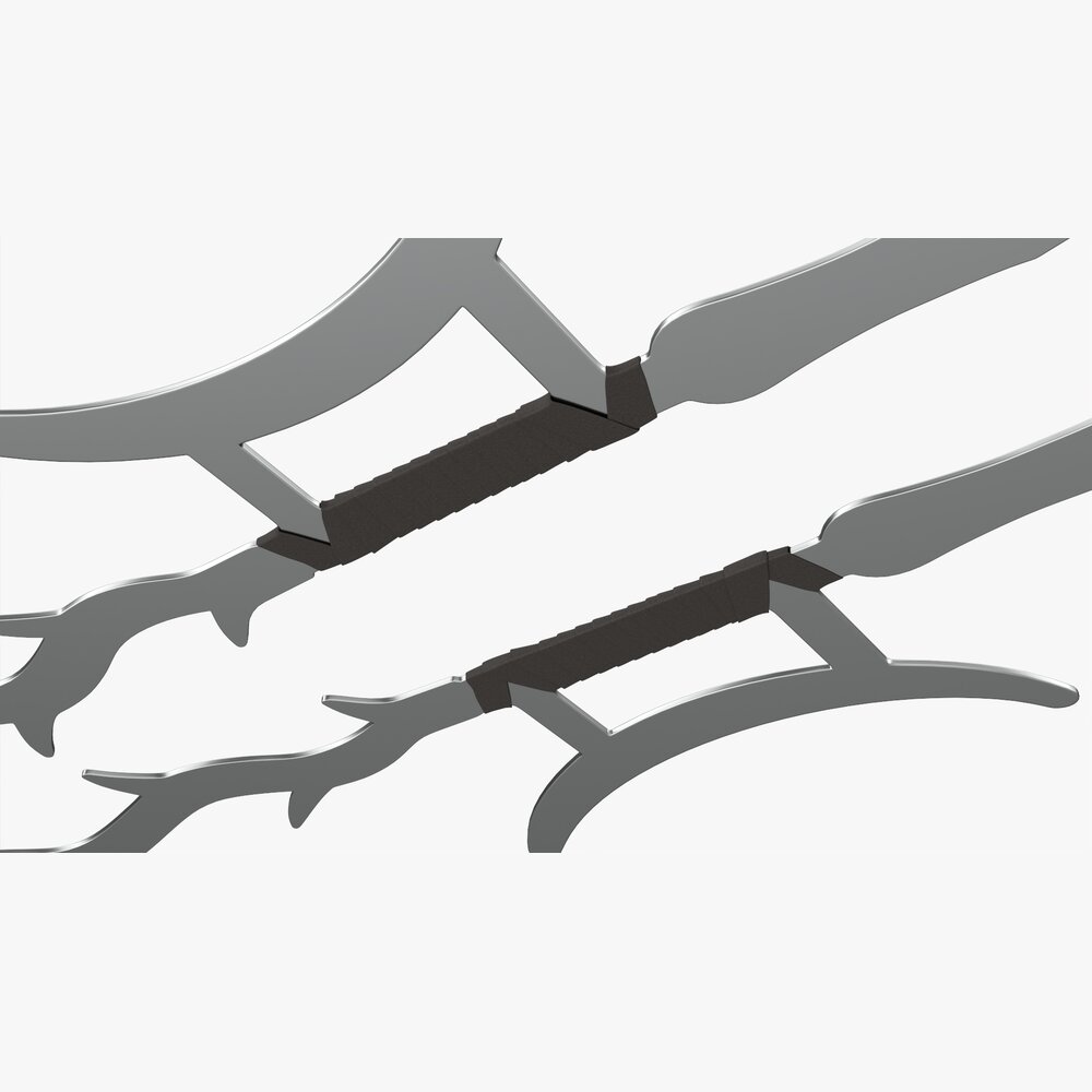 Espadas Arbóreas Con Ganchos Gemelos Modelo 3D - Descargar Bladed ...