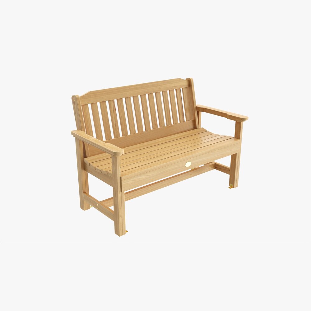 Wood Outdoor Garden Bench 3D model - Download Bench on 3DModels.org