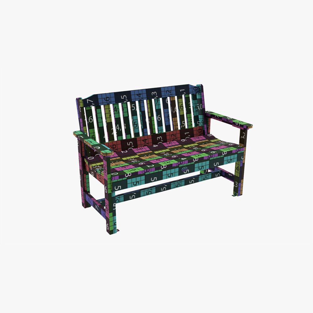 Wood Outdoor Garden Bench 3D model - Download Bench on 3DModels.org