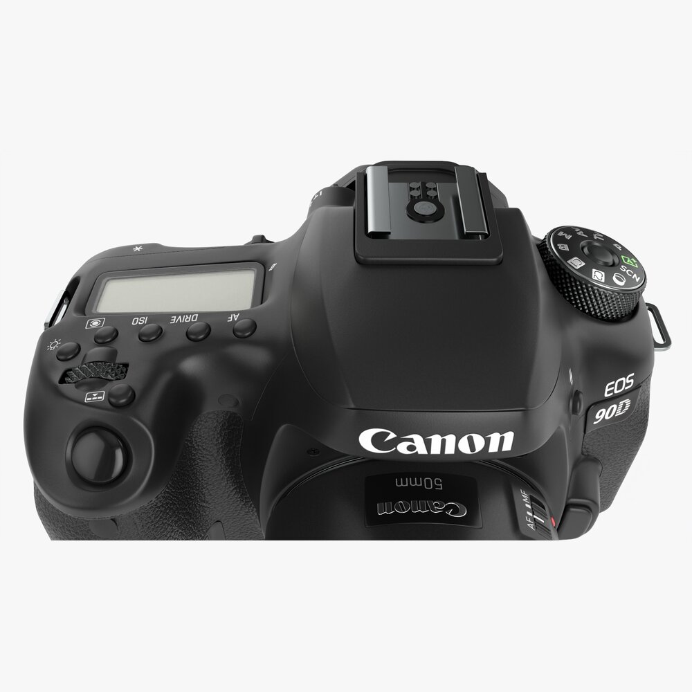 Canon Eos 90d Dslr Camera 50mm F1.8 Stm Lens 01 3D model - Download ...