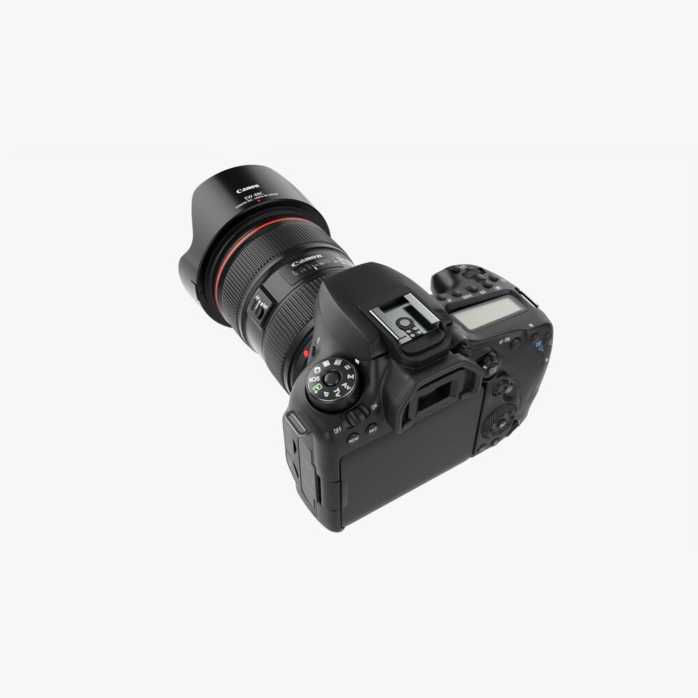 Canon Eos 90d Dslr Camera Ef 24-70mm F2.8l Ii Usm Lens 03 3D model ...
