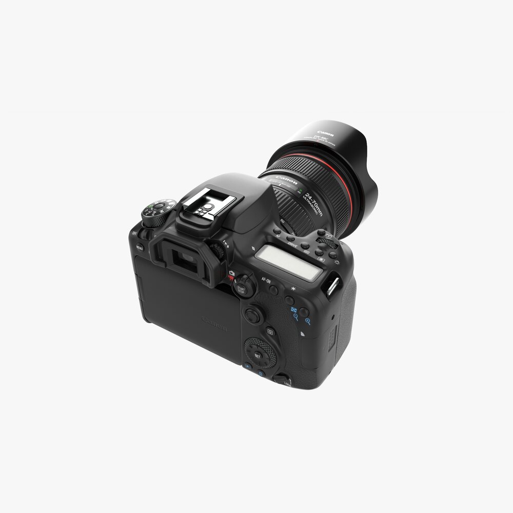 Canon Eos 90d Dslr Camera Ef 24-70mm F2.8l Ii Usm Lens 03 3D model ...