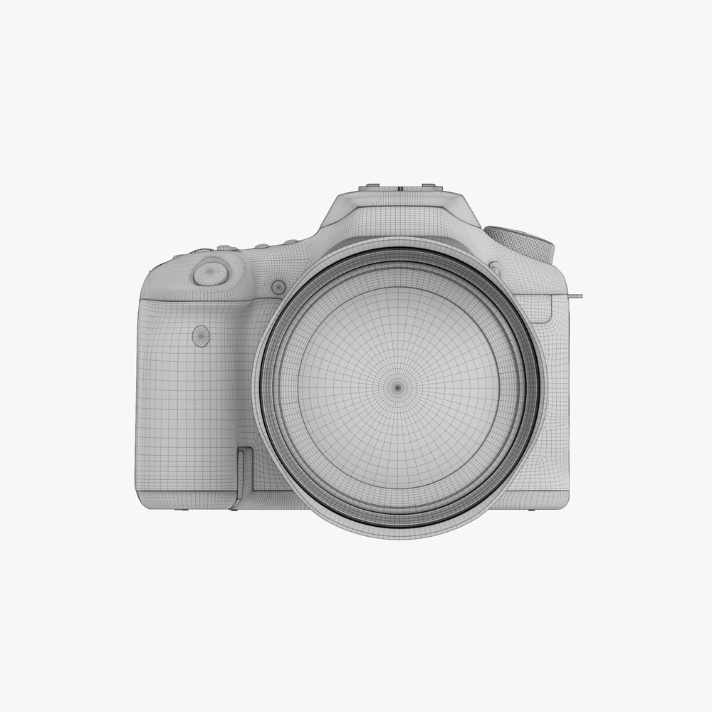 Canon Eos 90d Dslr Camera Ef 24-70mm F2.8l Ii Usm Lens 03 3D model ...
