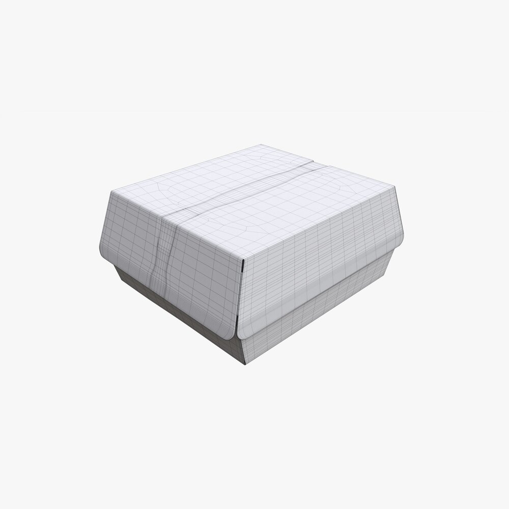 Fast Food Paper Box 02 3D model - Download Mockup on 3DModels.org