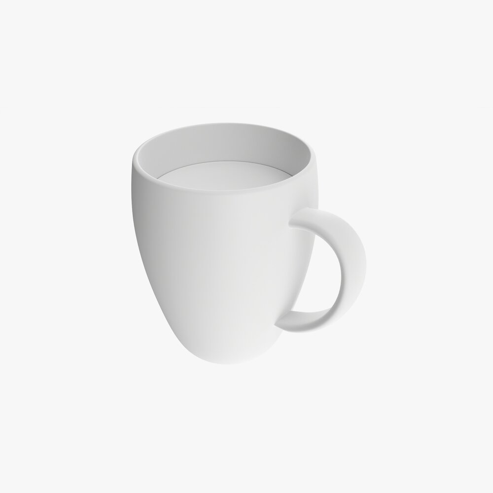 Glass Transparent Coffee Mug With Handle 04 3D model - Download ...