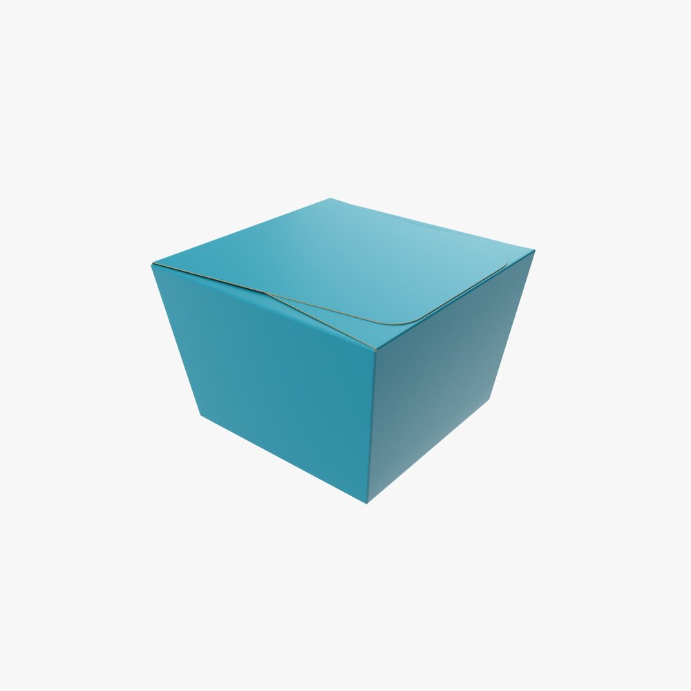 Square High Paper Box Mockup 3D model - Download Mockup on 3DModels.org