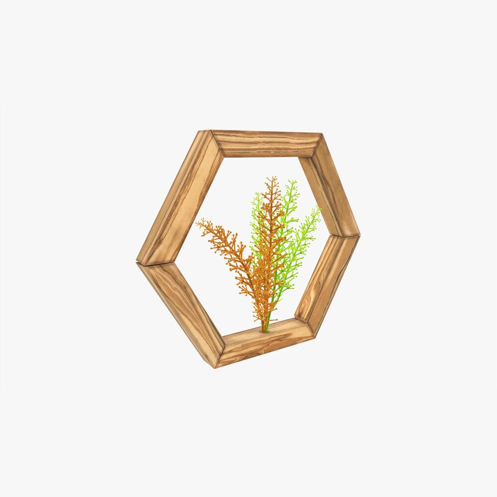 Decorative Frame With Artificial Flower 3D model - Download Decoration ...