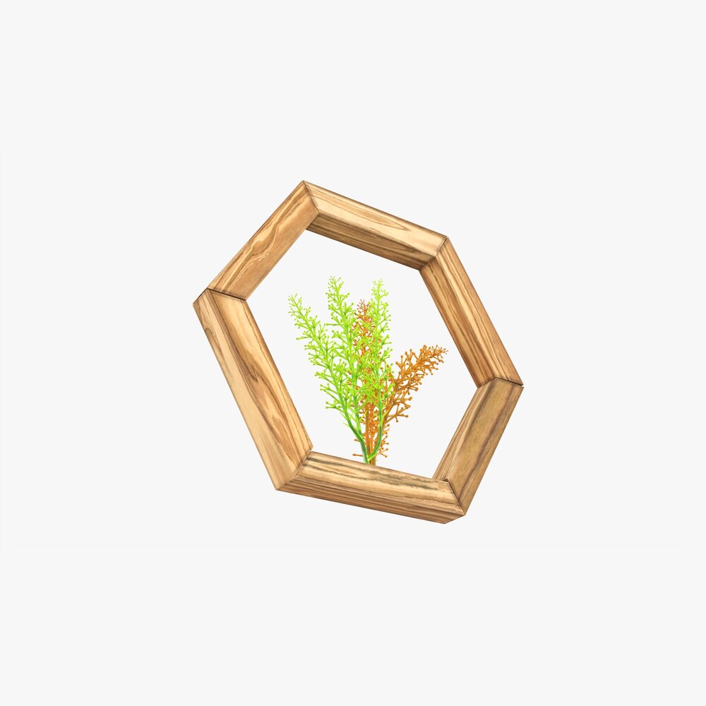 Decorative Frame With Artificial Flower 3D model - Download Decoration ...
