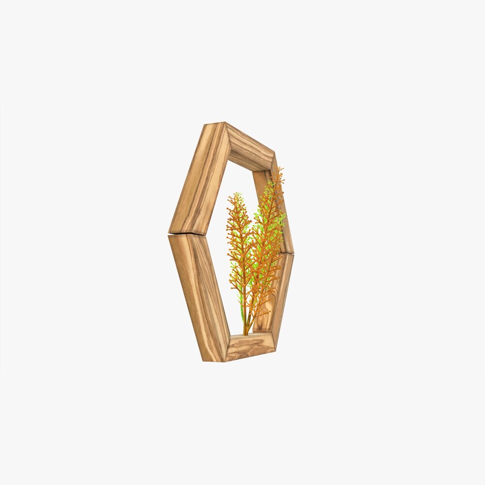Decorative Frame With Artificial Flower 3D model - Download Decoration ...