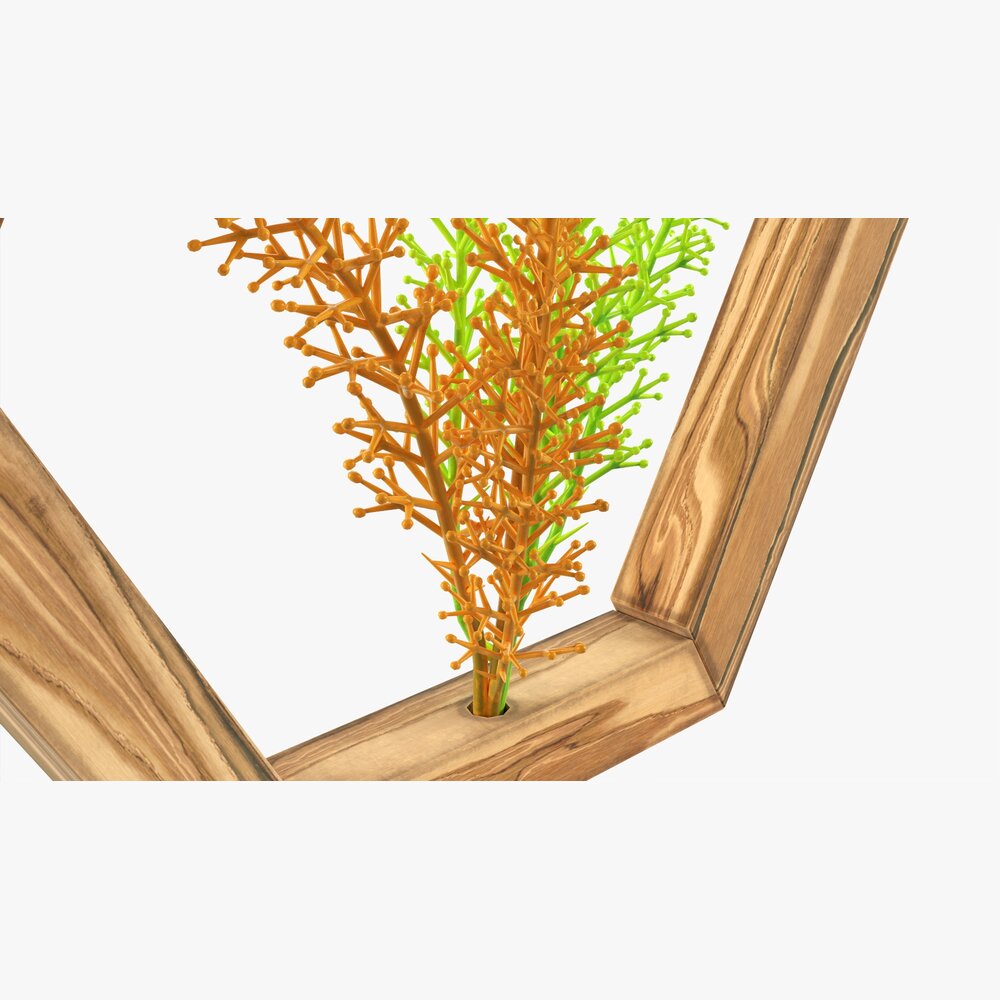 Decorative Frame With Artificial Flower 3D model - Download Decoration ...