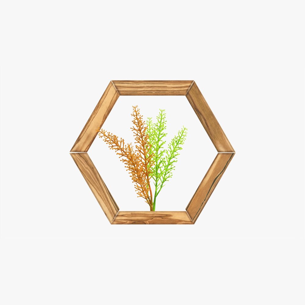 Decorative Frame With Artificial Flower 3D model - Download Decoration ...