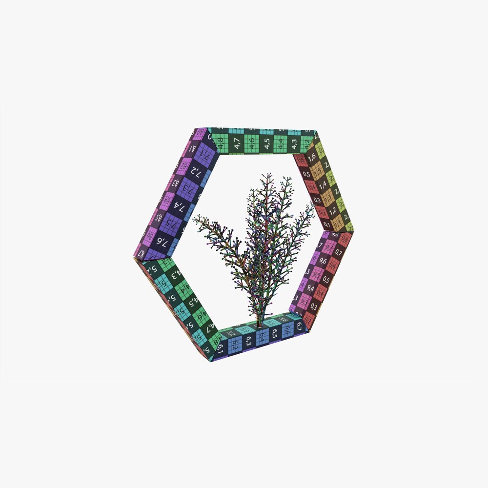 Decorative Frame With Artificial Flower 3D model - Download Decoration ...
