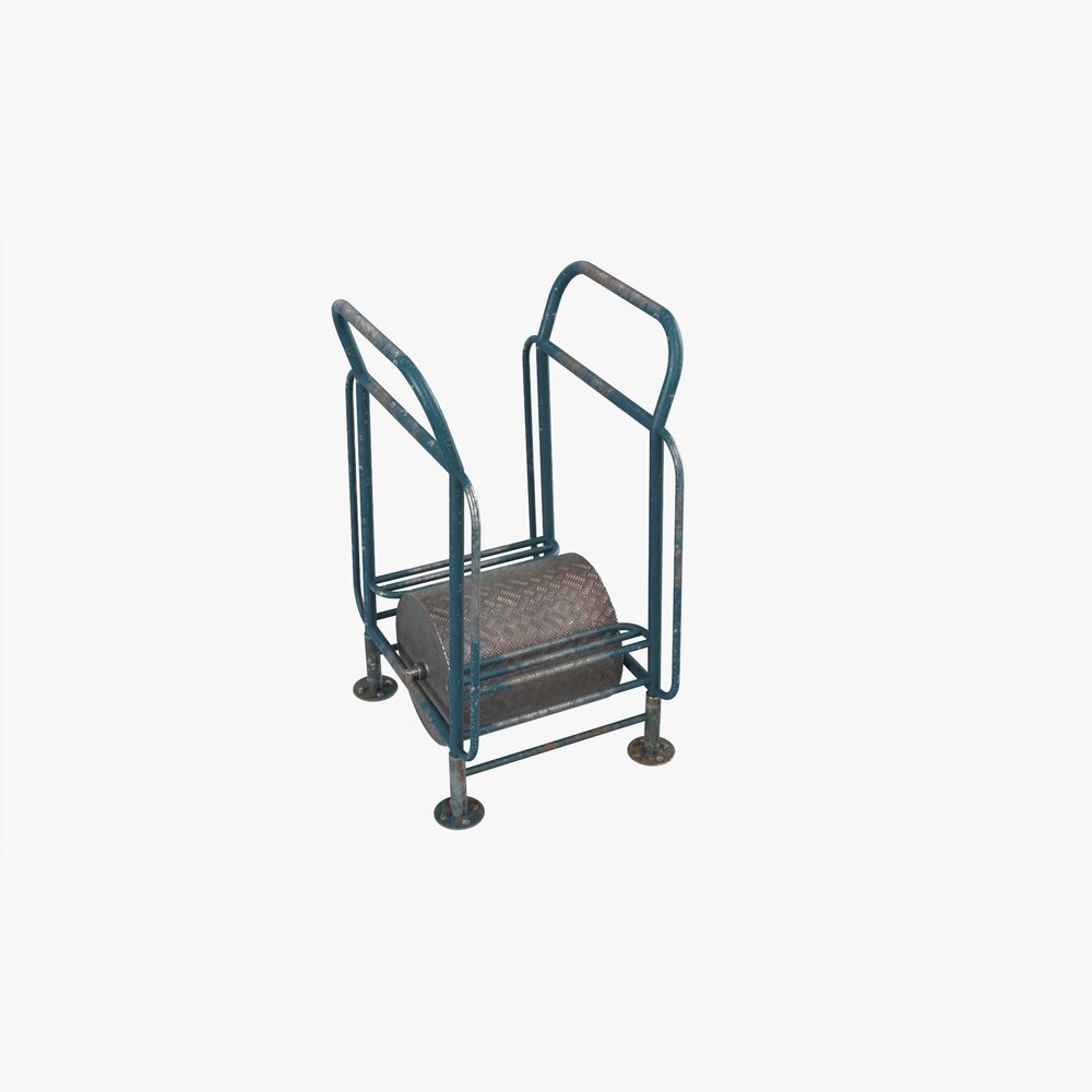Playground Running Iron Drum 3D model - Download Street elements on ...