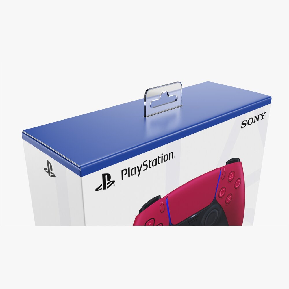 Sony Playstation 5 Dualsense Controller Cosmic Red Cardboard Box 3D 모델 ...