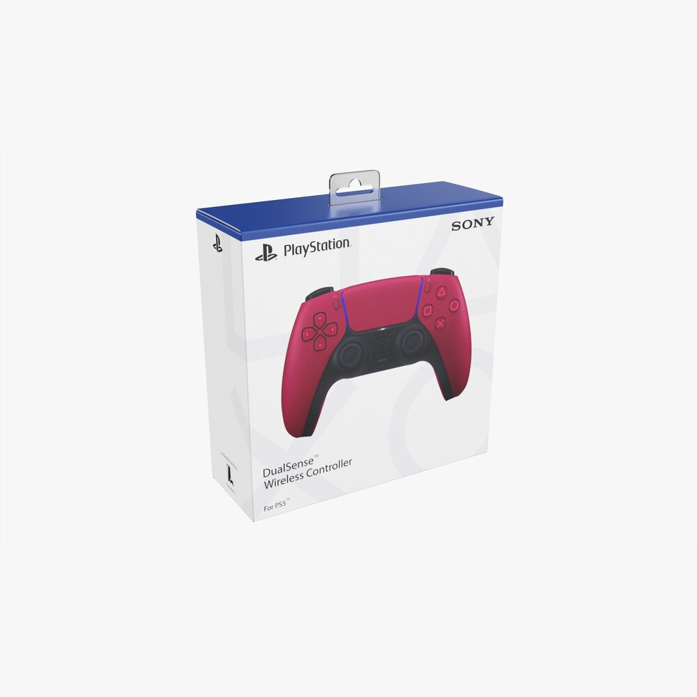 Mando Sony PlayStation 5 DualSense Cosmic Red Con Caja Modelo 3D ...
