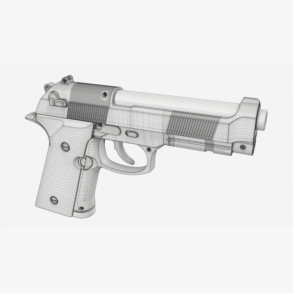 Airgun BB Pistol 3D model - Download Pistol on 3DModels.org