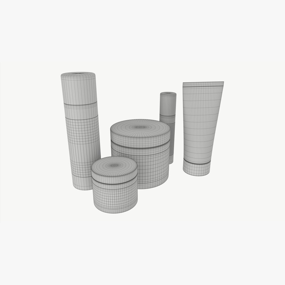 Body Skin Care Set Mockup 3D model - Download Health and Beauty on ...