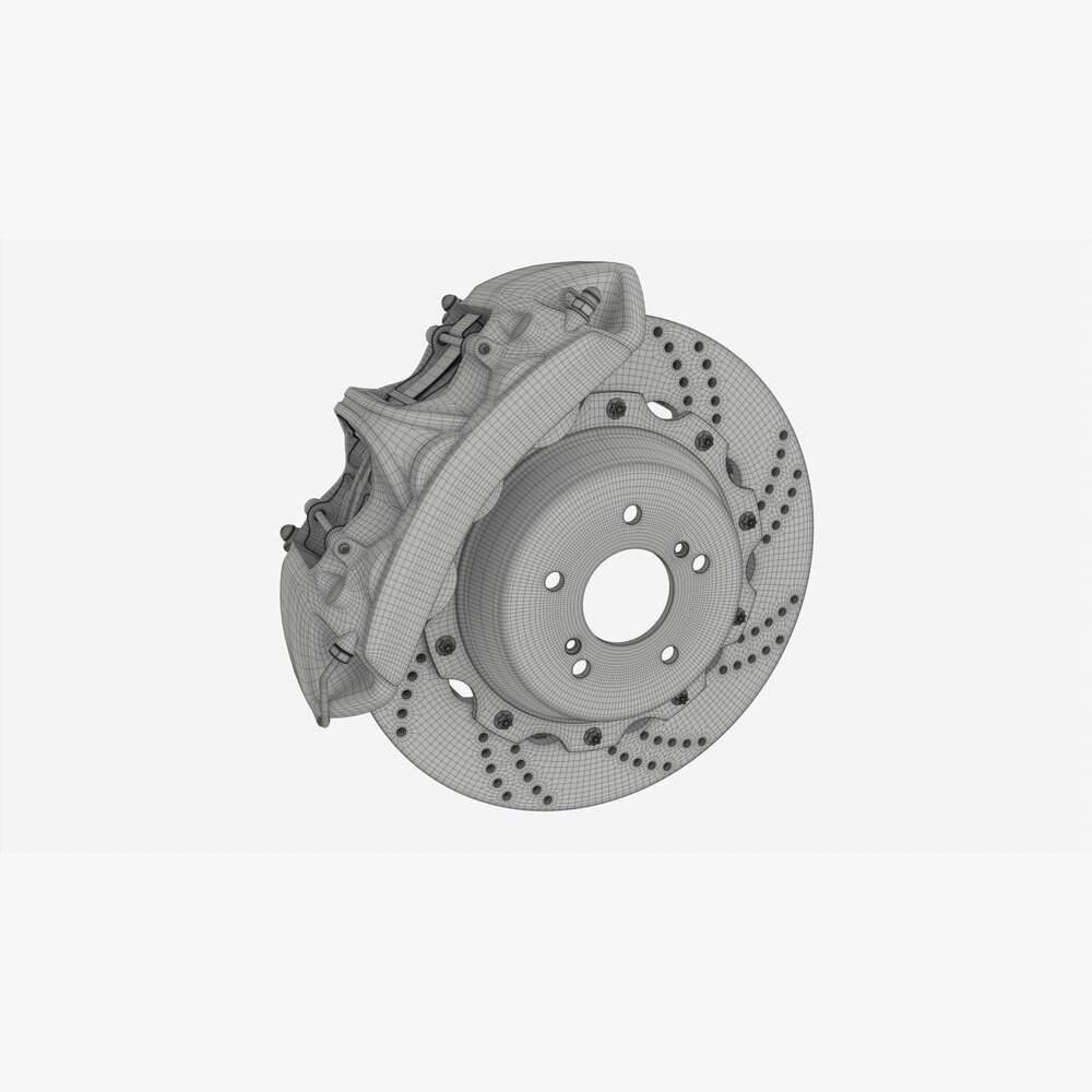 Brake Disk With Caliper 3D model - Download Vehicle equipment on ...