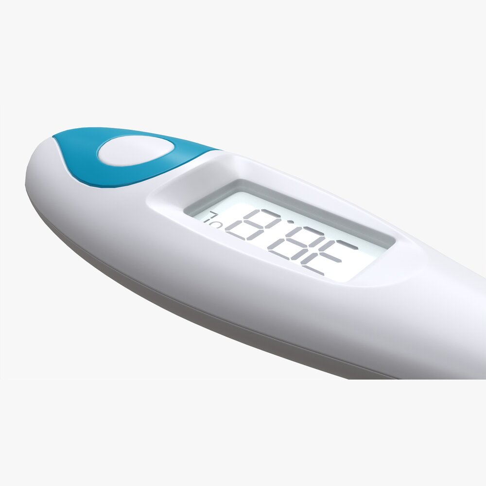 Digital Thermometer 02 3D model - Download Medical Equipment on ...