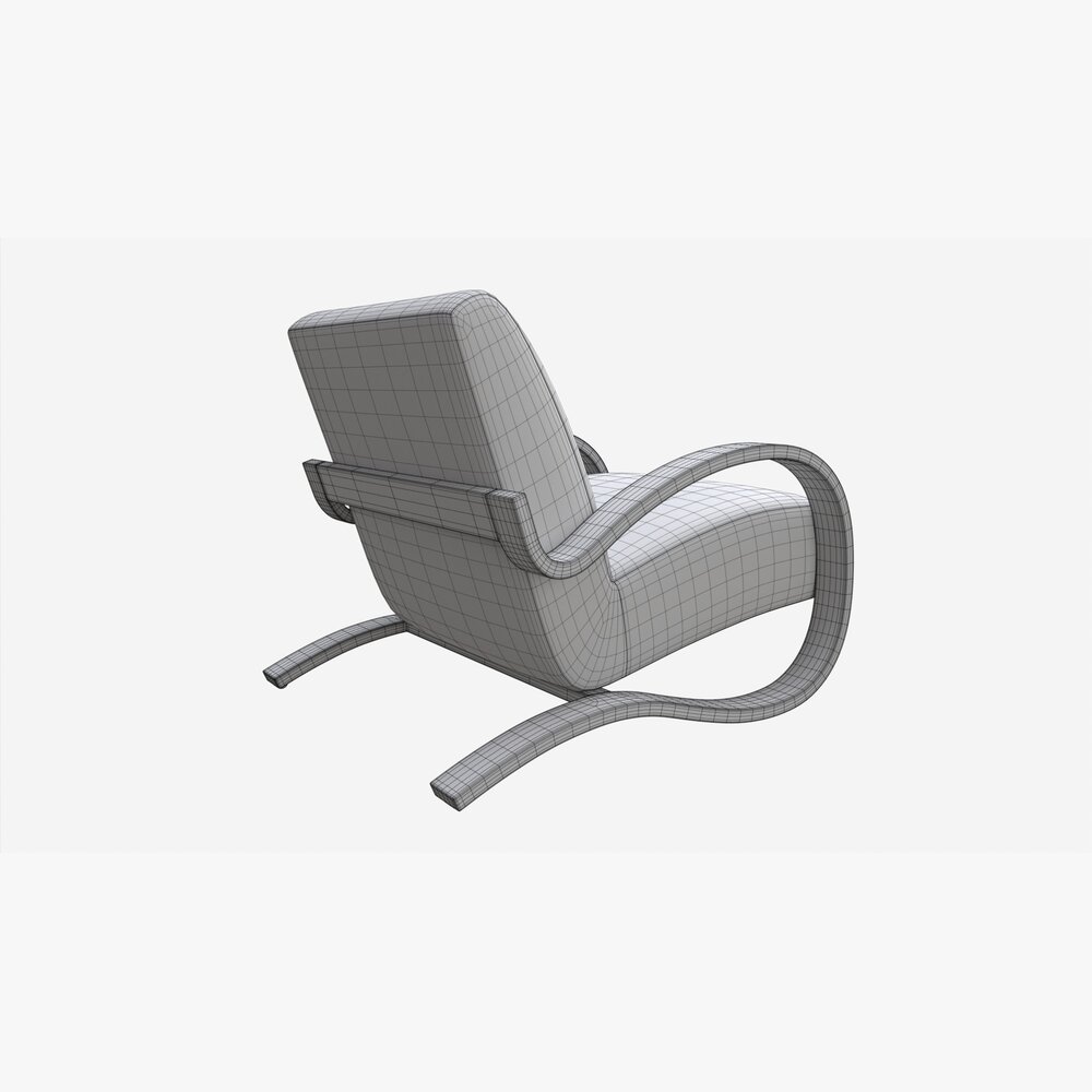 Leather Lounge Chair 3D model - Download Armchair on 3DModels.org