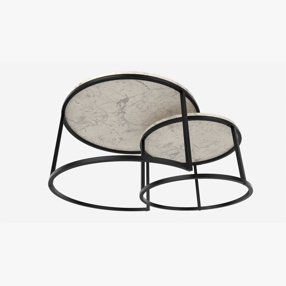 Marble Texture Coffee Table 2 In 1 3D model - Download Table on ...