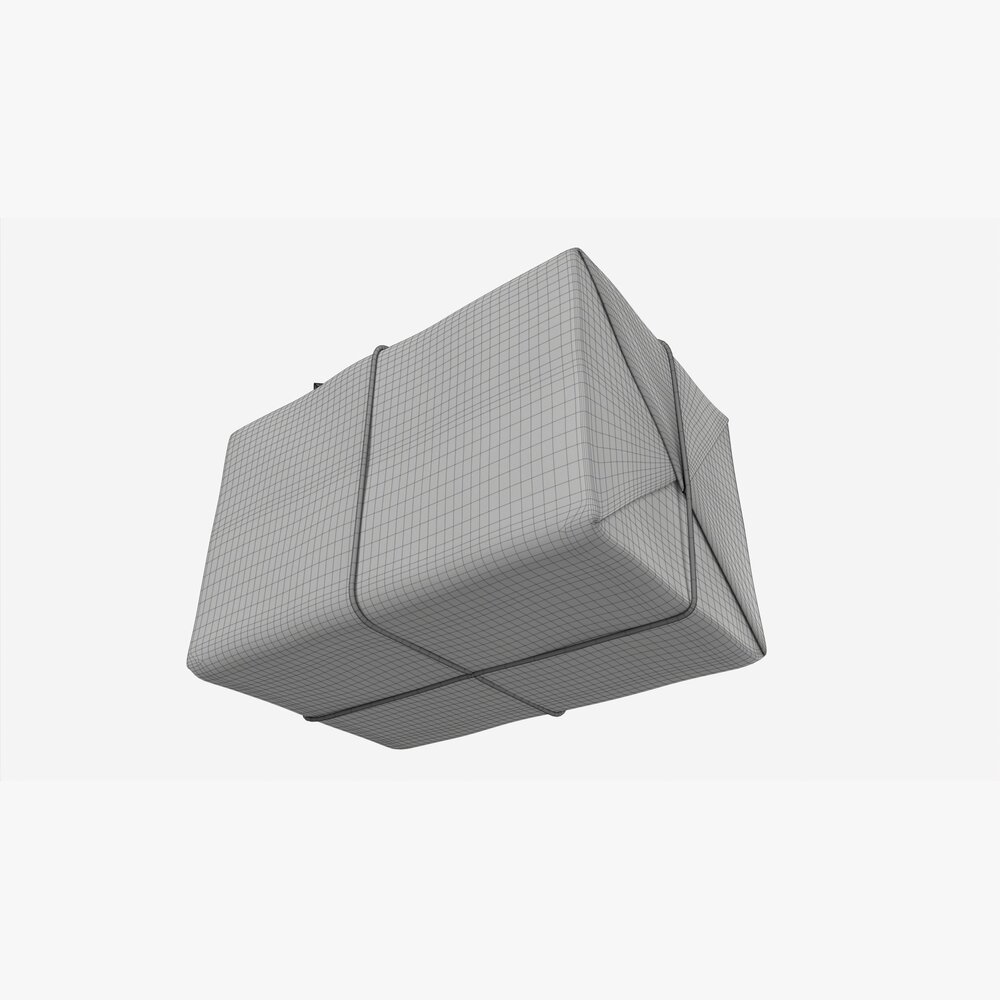 Parcel Wrapped In Kraft Paper 3D model - Download Packaging and Boxes ...