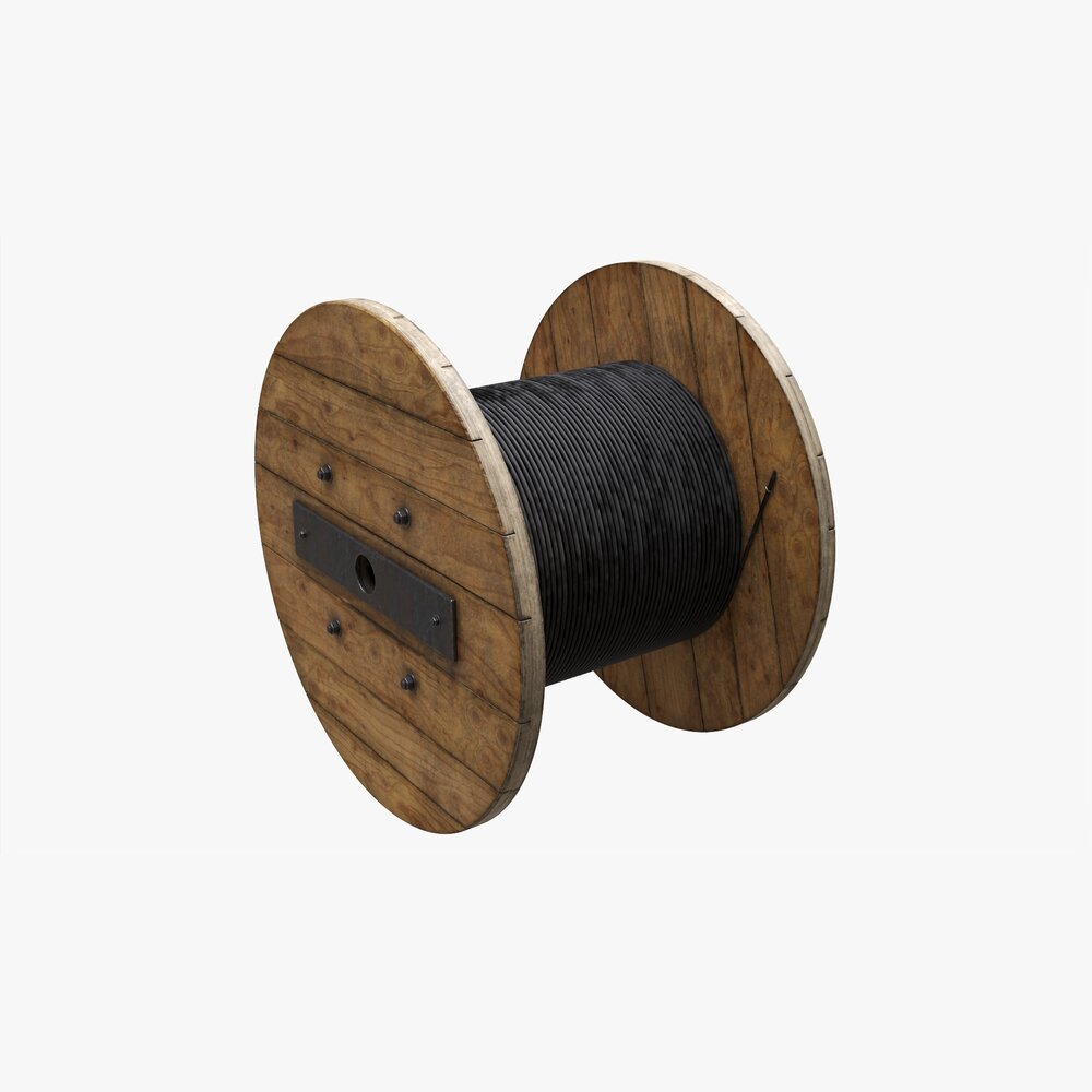 강철 케이블 릴 3D 모델 - 다운로드 도구 켜기 3DModels.org